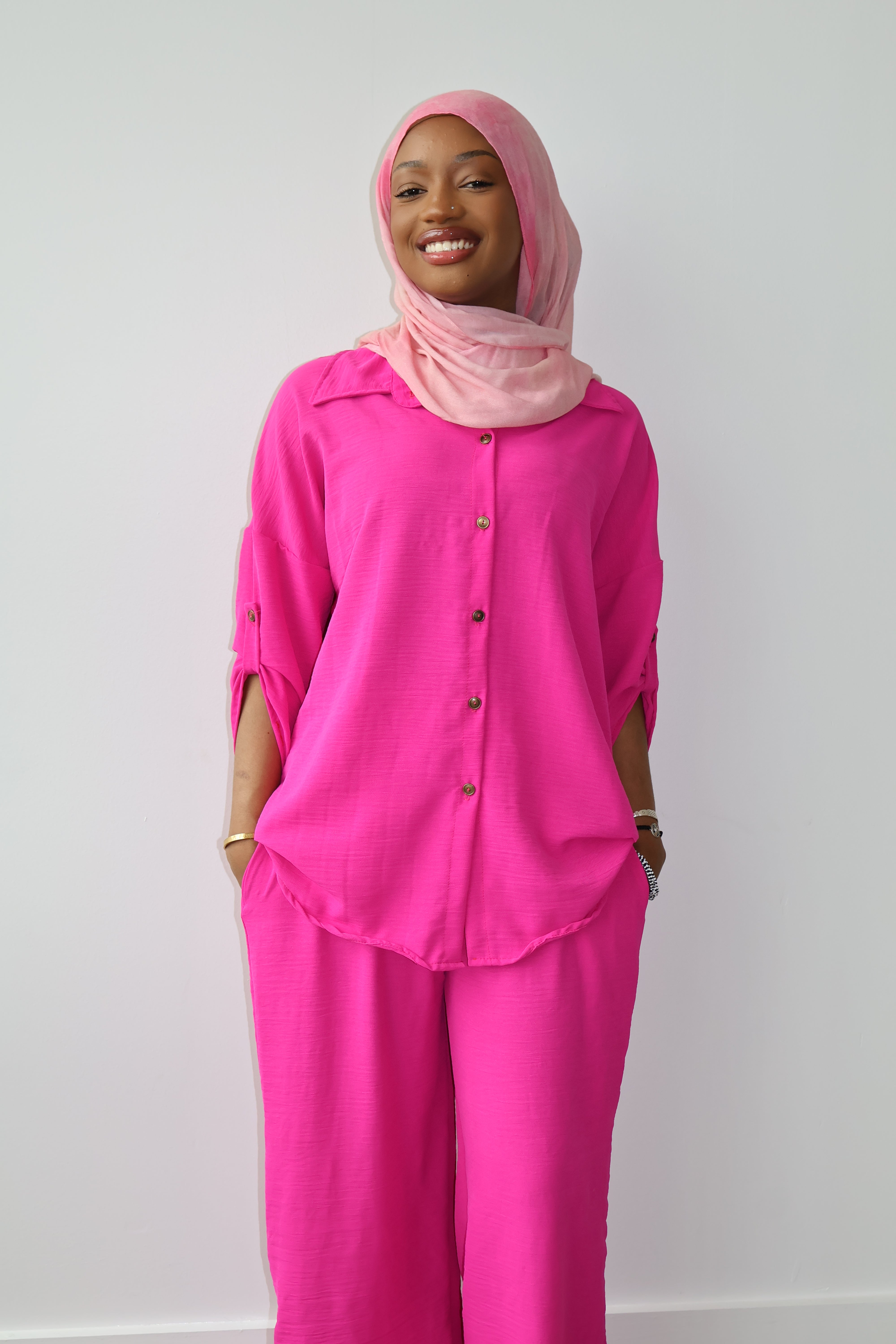 Nora Textured Pant Set – ModestyByMariama